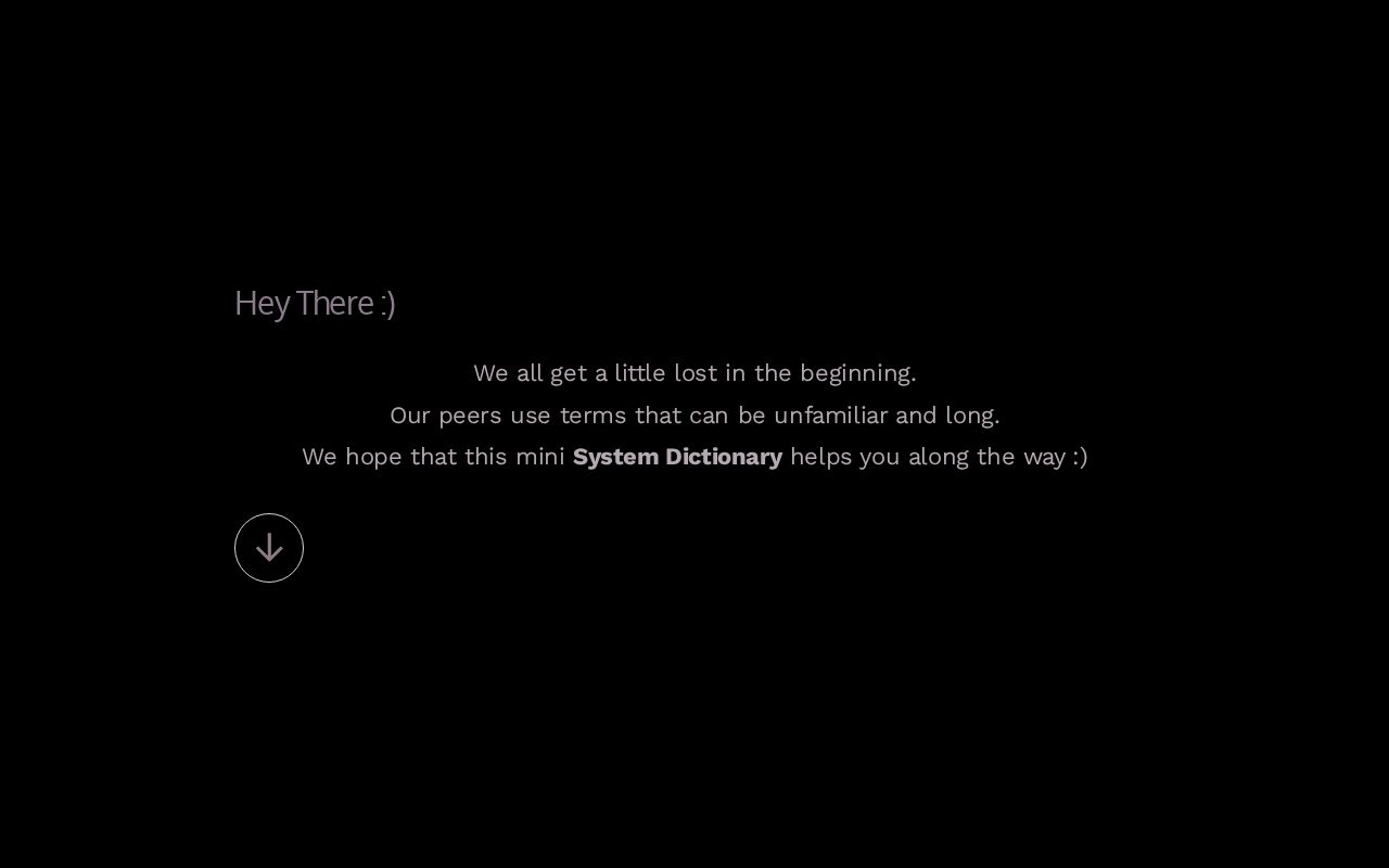 Accessible Dictionary of System Terms